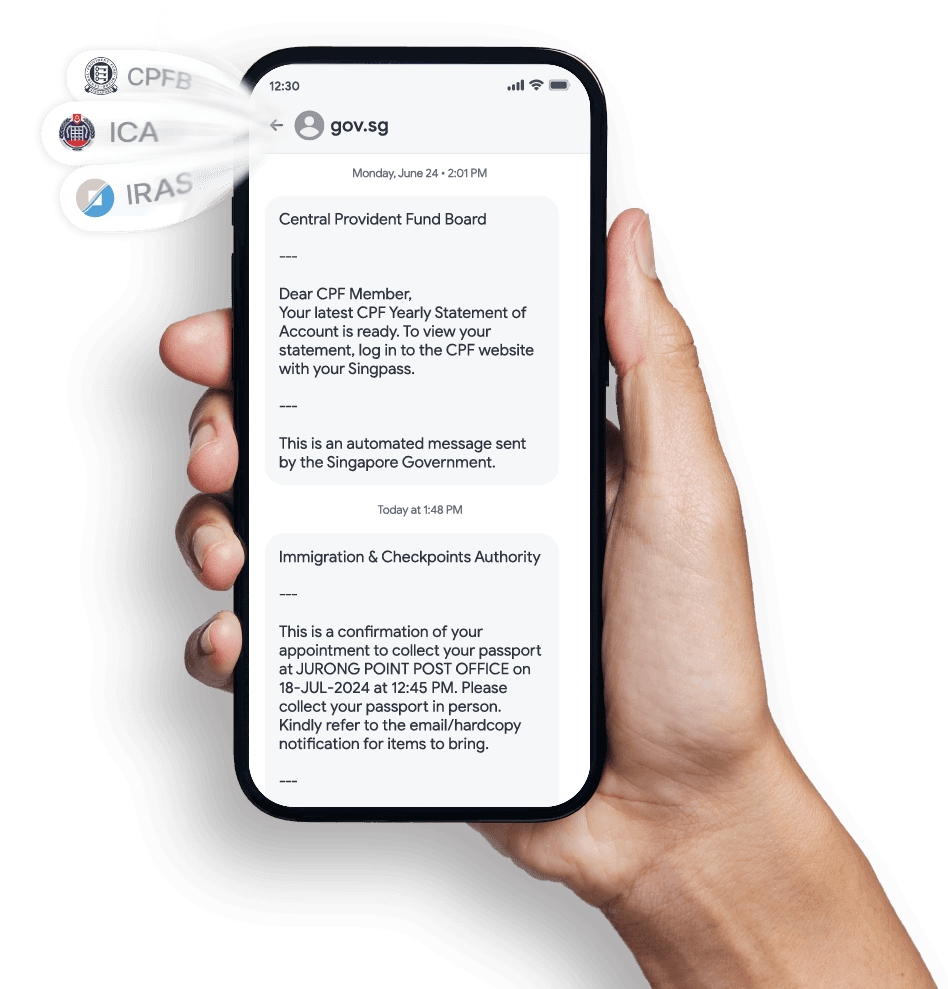 gov.sg SMS Sender ID